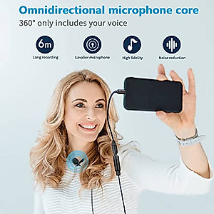 BOYA Lavalier Lightning Microphone for iOS iPhone 11 Vlog, 20 ft/6m by-M2 Lapel Universal Mic with Lightning Plug Adapter for iPhone 11 10 X 8 7 MAC YouTube Video Facebook Live
