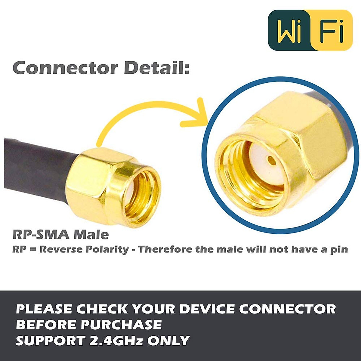 TECHTOO WiFi Antenna 2.4GHz 18dBi High Gain Yagi Directional Antenna Booster with RP-SMA Connector for Network Router/Reapter/USB Adapter/Extension Network PCI Card/Security Camera