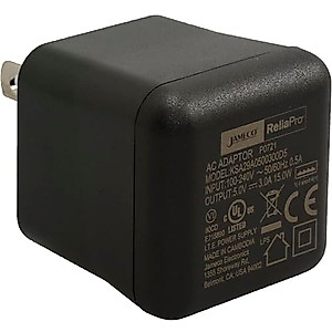 Jameco ReliaPro 5V 3A (3000mA) Compact Wall Adapter Power Supply with USB Port Output Foldable Terminals Charger