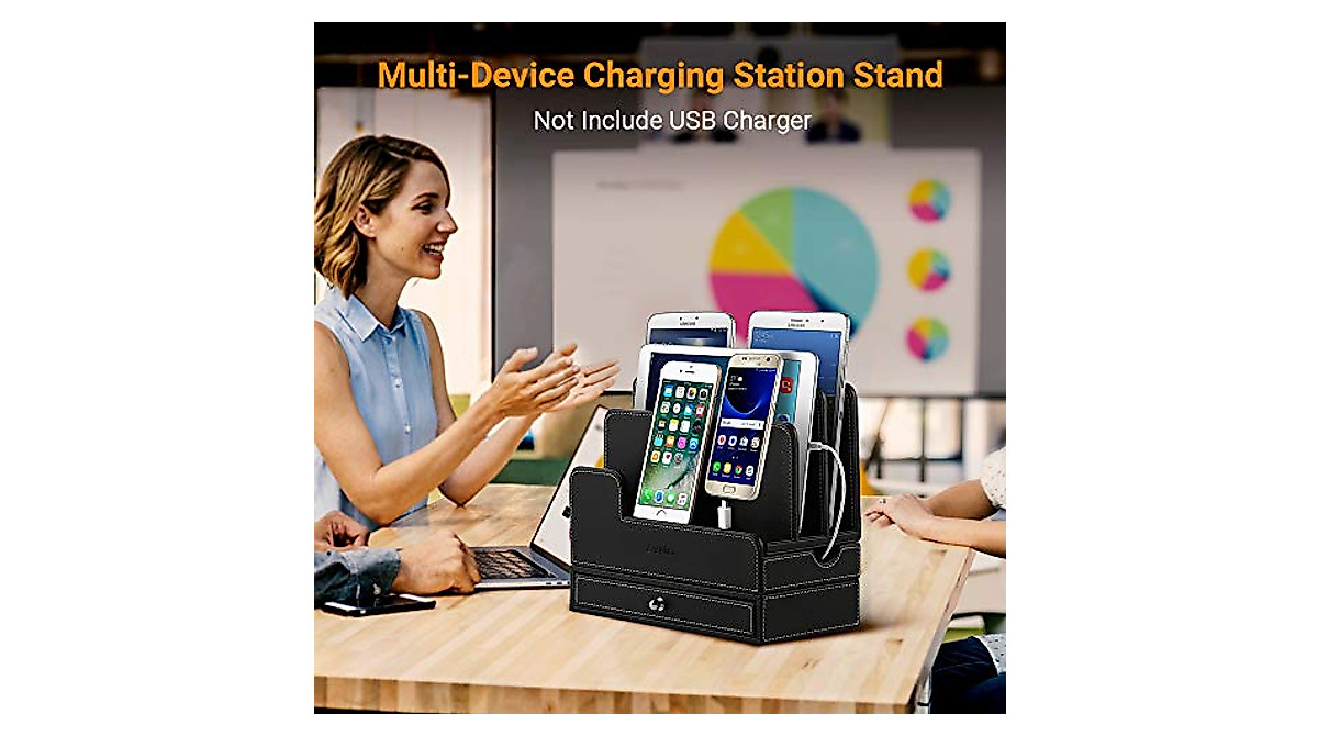 EasyAcc Charging Station Desk Stand for Multiple Devices - Organize ...