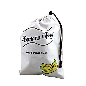 Banana Storage Drawstring Bag With Side Zipper Keeps Them Fresher Longer