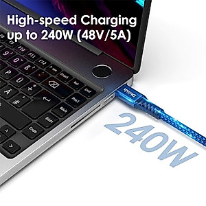 Dbilida 240W for Thunderbolt 4 Cable 6.6 ft, 40Gbps USB C Cable with PD 3.1, 8K 60Hz 4K 144Hz USB 4 Cable for iPhone 15/Plus/Pro/Pro Max, Thunderbolt 3 Cable, Hub, SSD, Docking, eGPU