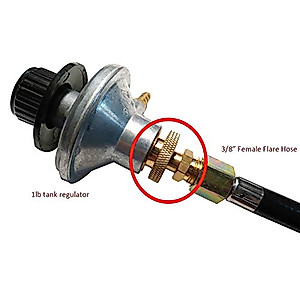 MENSI Portable Camping Grill Stove Parts 1lb Propane Tank Cansiter Regulator Adapter Connection Convert to 3/8" Male Flare