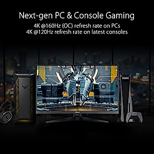 ASUS TUF Gaming 32” (31.5” viewable) 4K HDR DSC Gaming Monitor (VG32UQA1A) - UHD (3840 x 2160), 160Hz, 1ms, Extreme Low Motion Blur Sync, Freesync Premium, HDMI2.1, Speakers, 120% sRGB, DisplayHDR 400