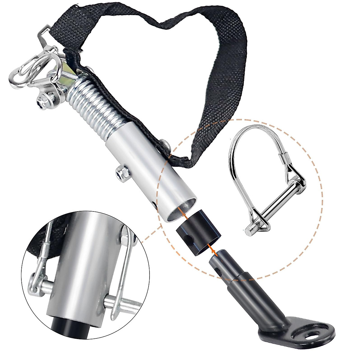 Bike Trailer Coupler Trailer Hitch Connector Axle Hitch Universal Fit for Child Pet Cargo Bike Trailers,Black Adapter Accessories by Sikawai