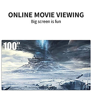 1080P 12000Lumen Cinema LED for Android BT HD Home 4K 3D HDMI Projector WiFi LED Light Red Christmas Lights Outdoor White Wire (Black, One Size)