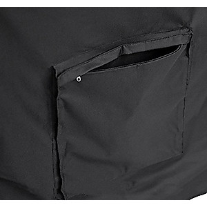 J&C 35x20x34in Cooler Cart Cover-Black Waterproof UV Resistant Patio Rolling Cooler for Most of 80 QT Patio Ice Chest Party Bar and Outdoors Rolling Cooler with Wheels