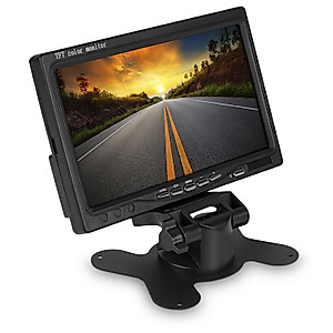 WickedHD WRC-LCD 7 Inch High Resolution Rotating Color TFT LCD Display Monitor with Remote Control and Mounting Bracket