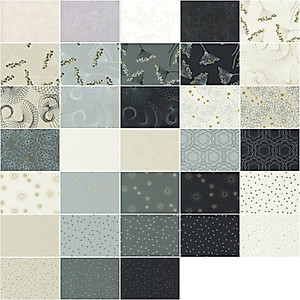 Zen Chic Shimmer Charm Pack 42 5-inch Squares Moda Fabrics 1840PP, Assorted