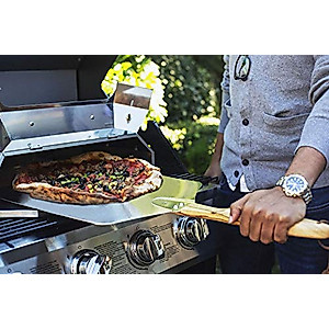 only fire Pizza Oven Kit for Grill Top, Portable Stainless Steel Pizza Oven Kit for Gas Grill, Charcoal Grill and Propane, Baking Tools Including Pizza Chamber, Pizza Stone, Pizza Peel & Thermometer