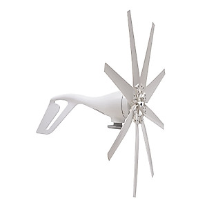 DONSU Wind Turbine Generator Kit 600W 12V w/8 Blade, Wind Generator Kit w/Charge Controller, Wind Power Generator for Marine, RV, Home, Windmill Generator Suit for Hybrid Solar Wind System