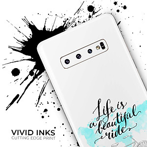 DesignSkinz Life is a Beautiful Ride v2 Protective Vinyl Decal Wrap Skin Cover Compatible with The Samsung Galaxy S20 (Screen Trim & Back Glass Skin)