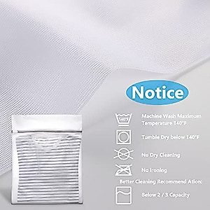 6Pcs Durable Mesh Laundry Bags for Delicates,Honeycomb Travel Laundry Bag with Zipper,Reusable Travel Storage Bags for Coats,Clothing Washing Bags for Jeans,Hosiery,Bras,Socks