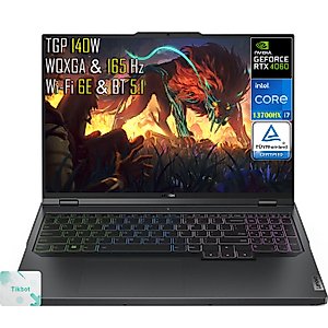 Lenovo Legion Pro 5i 16" LCD Gaming Laptop, 16" WQXGA 165Hz IPS Display, Intel Core i7-13700HX, GeForce RTX 4060 （TGP 140W）, Win 11 Home, W/Mouse Pad (32GB RAM | 1TB PCIe SSD)