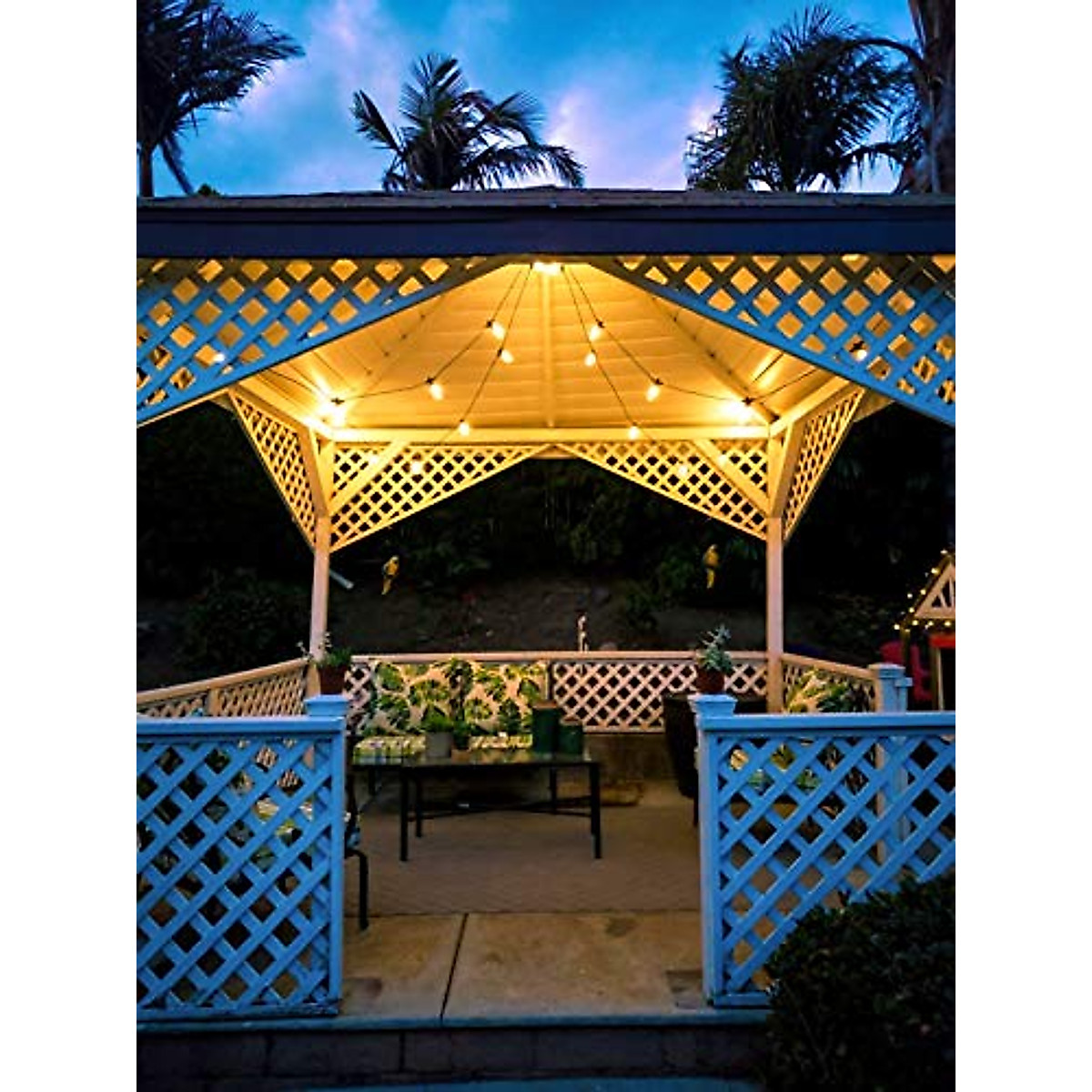 Brightech Ambience Pro Solar Powered Outdoor String Lights, Commercial Grade Waterproof Patio Lights, 27 Ft Edison Bulbs, Shatterproof LED Solar String Lights for Outdoors - 1W LED, Soft White Light