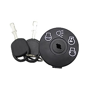 Hxadll 4 Position 7 Terminals Lawn Mower Riding Ignition Switch with Key Compatible with Husqvarna Craftsman AYP CubCadet Replace 925-1741 725-1741