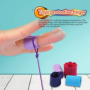 HNYYZL Polyester Yoyo String with 100pcs Professional Yoyos String Replacement for Responsive and Non Responsive Yoyos and 10 Pieces Finger Brace