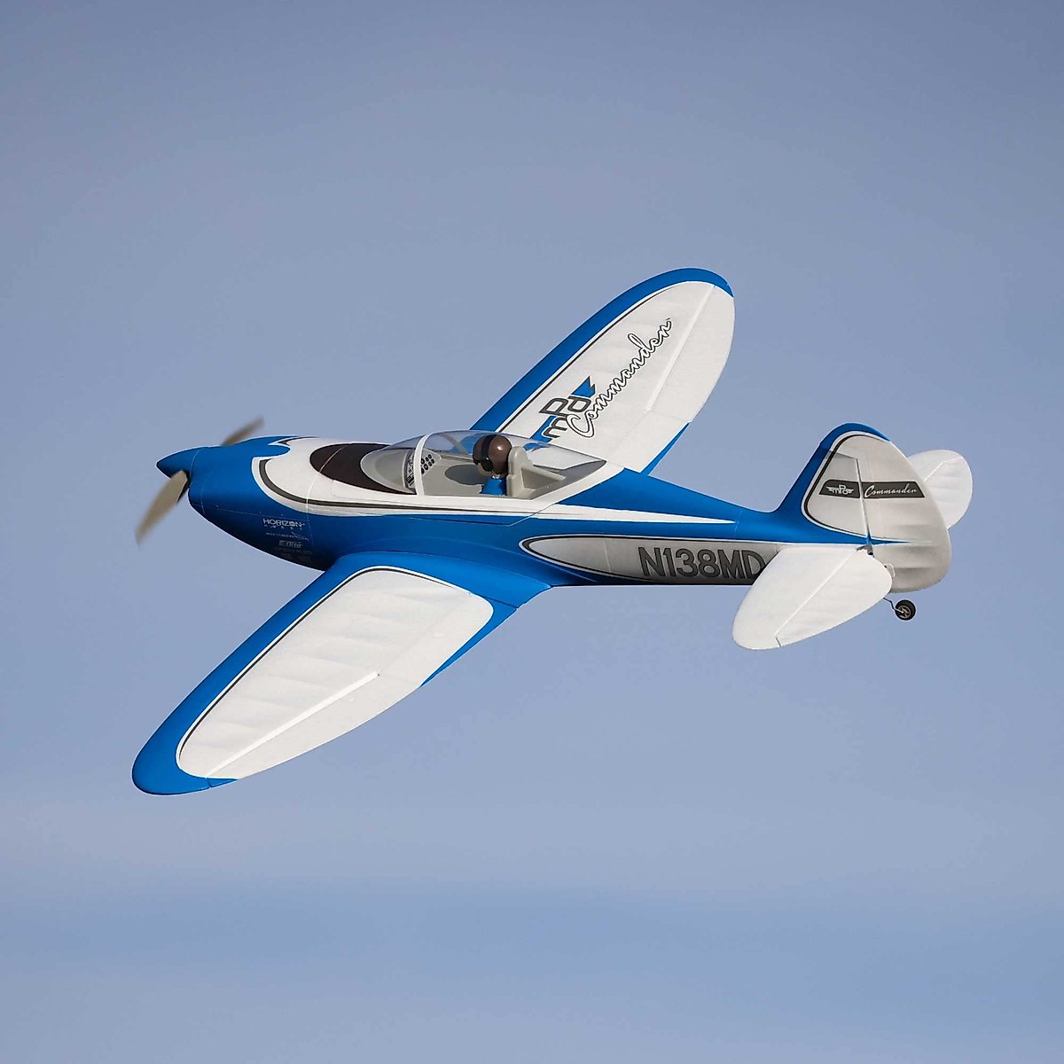 E-flite RC Airplane Commander MPD 1.4m BNF Basic Transmitter Battery and Charger Not Included with AS3X and Safe Select EFL14850