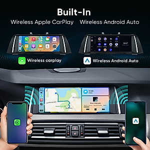 for BMW 5 Series F10 F11 (2013-2016) NBT Upgrade Radio Stereo Car Radio Qualcomm 665 (4GB + 64GB) Built-in 4G LTE GPS Navigation Wireless Apple CarPlay Android Auto10.25 inch Touch Screen 1920 x 720