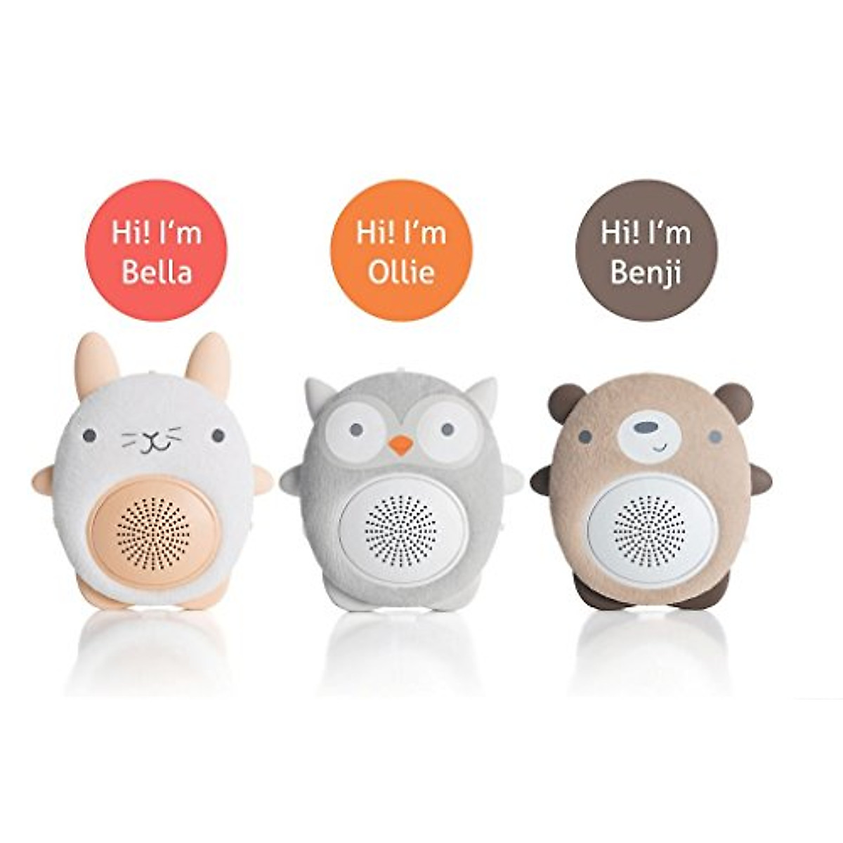 WavHello SoundBub, White Noise Machine and Bluetooth Speaker | Portable and Rechargeable Baby Sleep Sound Soother – Benji The Bear, Brown