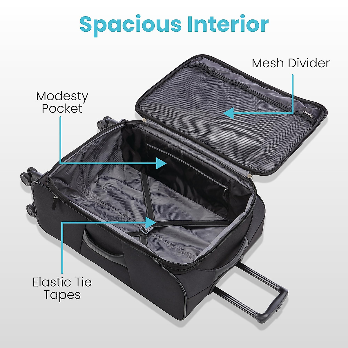 American Tourister 4 KIX 2.0 Expandable Softside Luggage with Spinner Wheels, 24 SPINNER, PURPLE ORCHID