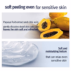 [PKY] Pyunkang Yul Peeling Gel with Immediate Visible Effect, Mild and Smooth Face Scrub with Papaya and AHA, Zero-Irritation, Korean Skincare (3.4 Fl.Oz, 100ml)