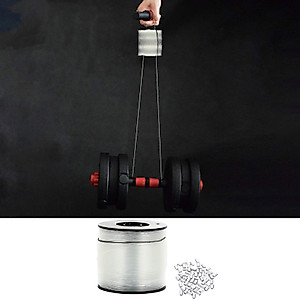 Healifty Fishing Line Nylon Fishing String Wire Strands Fishing Line Wire Leader Elastic Thread with 60 Aluminum Tackle for Fishing Lover 200M White