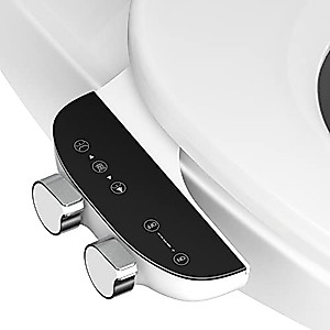 VicnKioH Bidet Attachment for Toilet Self Cleaning, Non-Electric Dual Nozzle Bidet Toilet Attachment with Feminine Wash, Fresh Water Jet Spray for Toilet Seat Attachment, Easy Installation