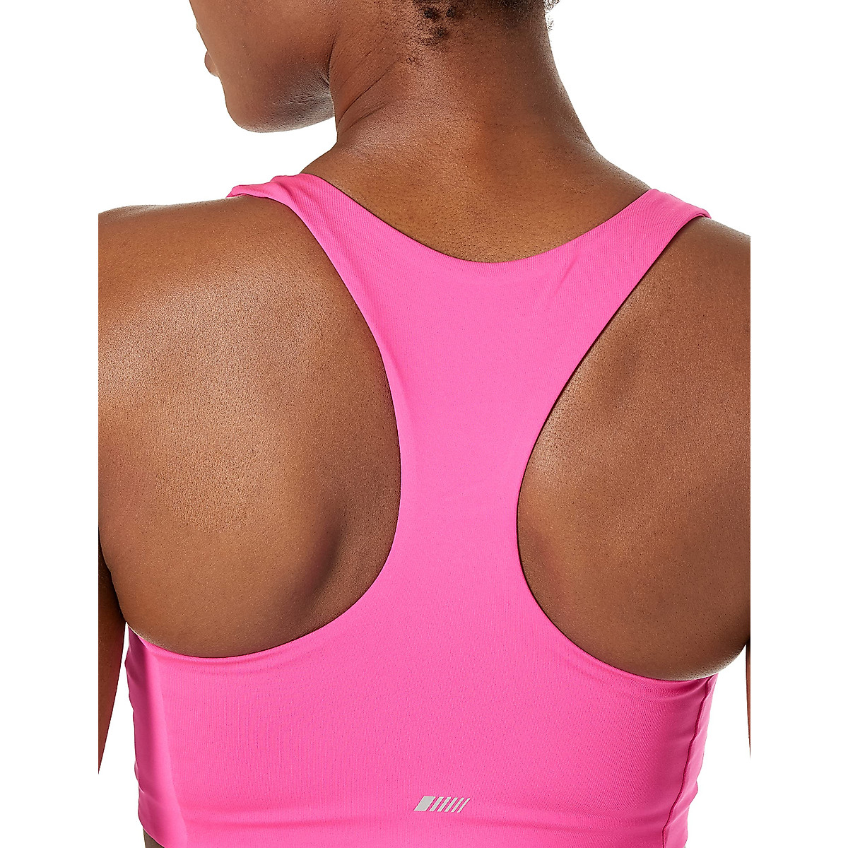 Amazon Essentials Women's Active Sculpt V-Neck Medium Support Sports Bra, Neon Pink, X-Large