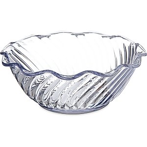 Carlisle FoodService Products 453307 Plastic Dessert Bowls, 13 oz, Clear