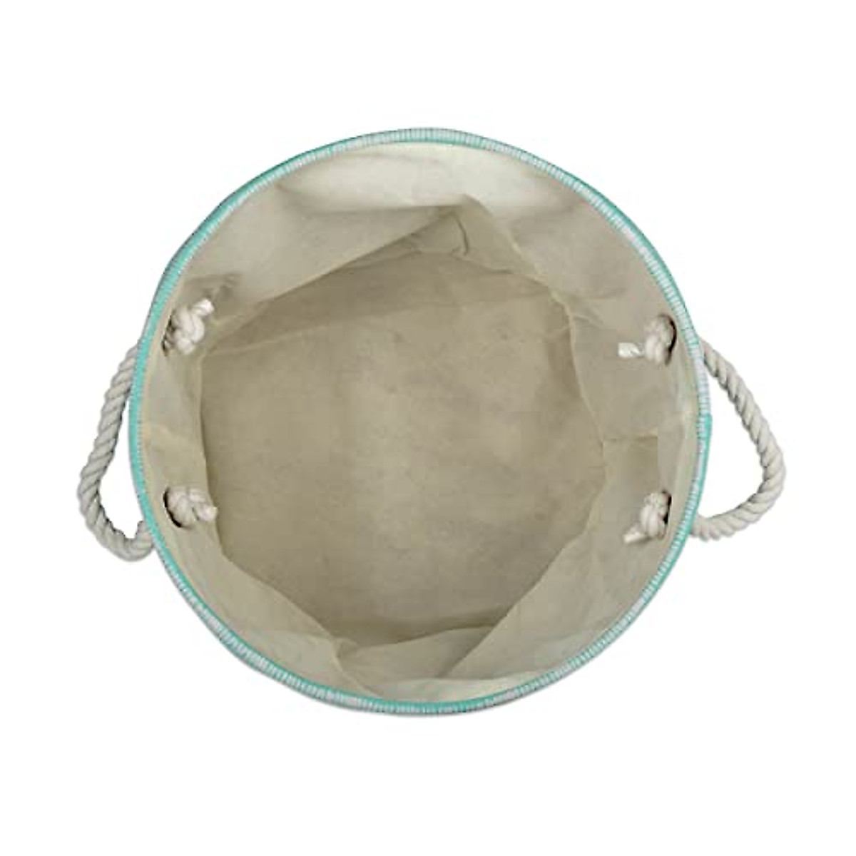 DII Polyester Container with Handles, Keeping Score Storage Bin, Medium Round, Aqua