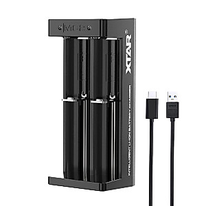 XTAR MC2 Battery Charger 18650 21700 26650 Rechargeable Lithium Battery Charger with Upgraded Type-c Port (Package not Included Any Battery)