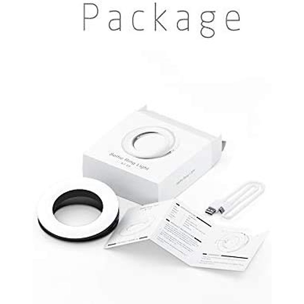 XINBAOHONG Selfie Ring Light Rechargeable Portable Clip-on Selfie Fill Light with 40 LED for Smart Phone Photography, Camera Video, Girl Makes up