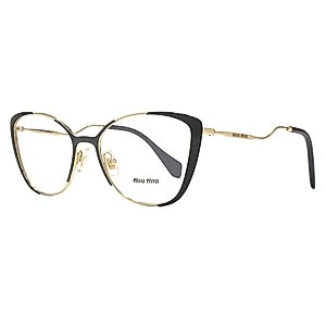 Eyeglasses Miu MU 51 QV VYD1O1 Pale Gold/Grey/Black