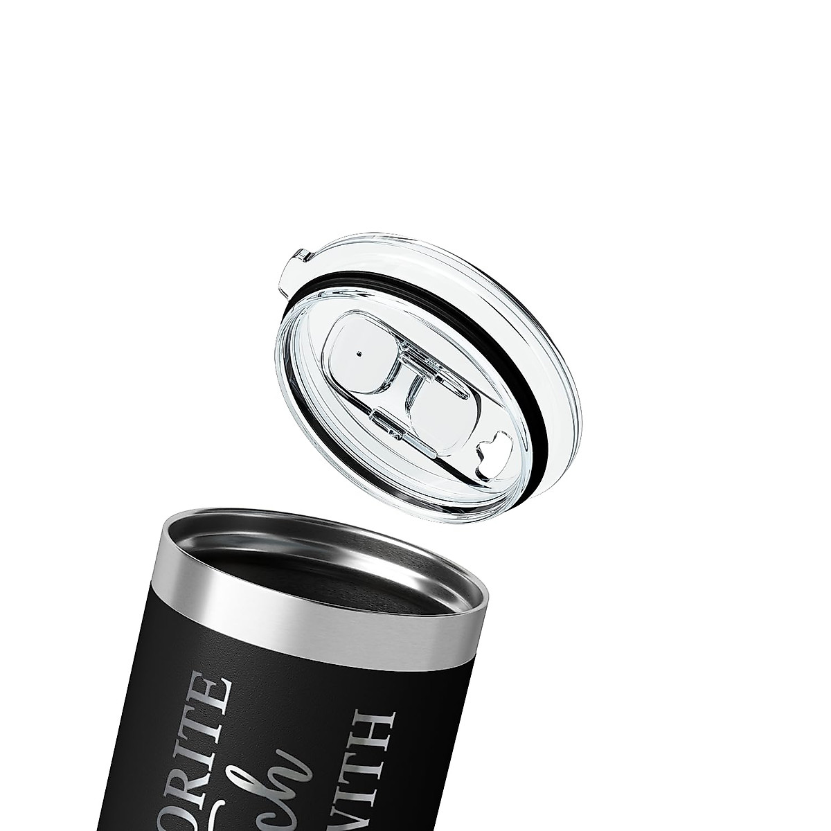 Cuptify You're my Favorite Bitch to Bitch About Skinny Tumbler with Lid Laser Engraved on Black 22 oz Vacuum Insulated Birthday Gift for Women, Best Friend, Sister