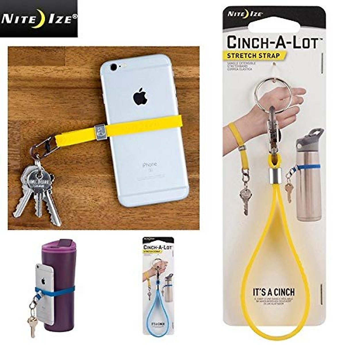 Nite Ize Cinch-a-Lot Stretch Strap-Blue