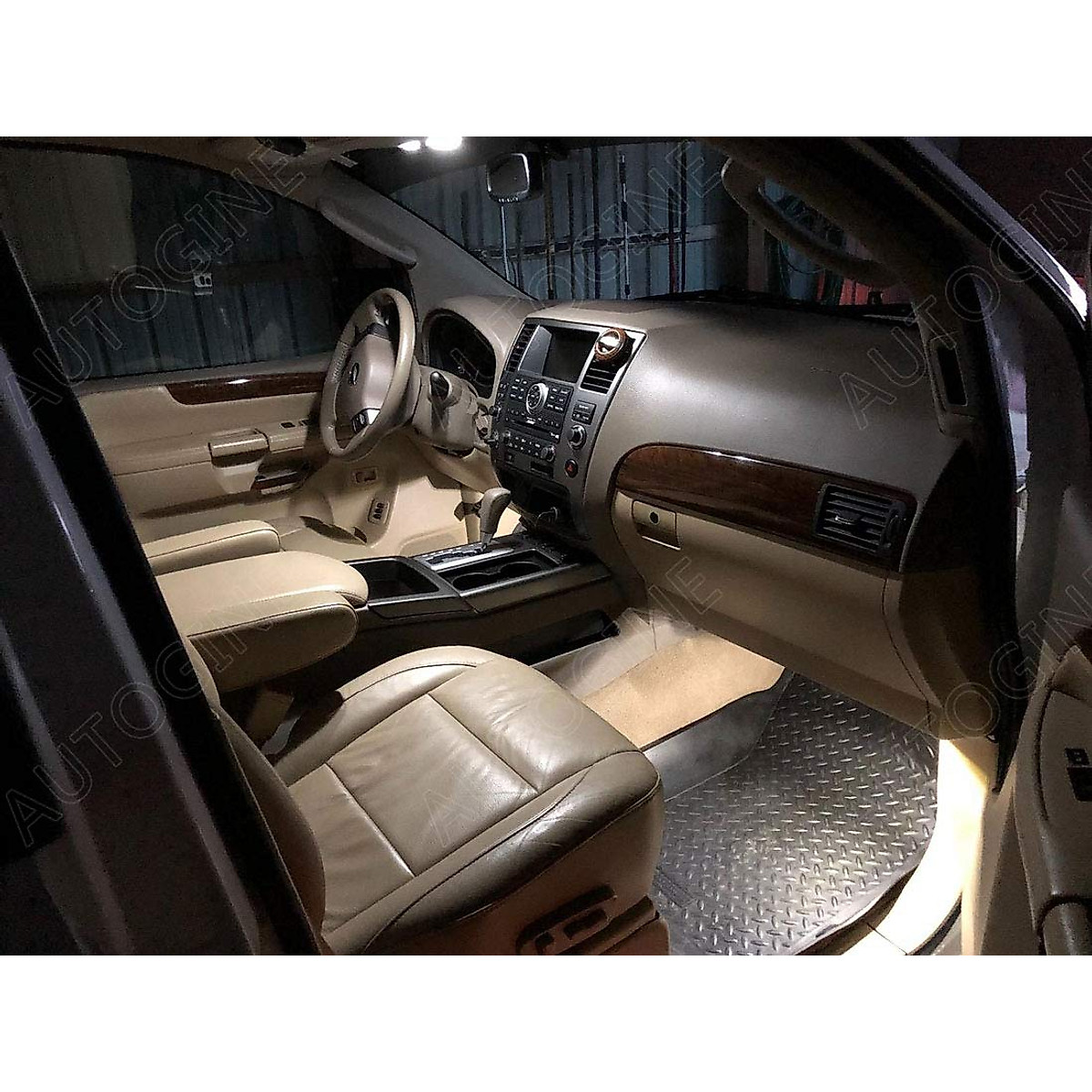 AUTOGINE 11 Piece White Interior LED Lights kit for 2008-2020 Ford F250 F350 Super Duty Super Bright 6000K Interior LED Light Bulbs Package + Install Tool