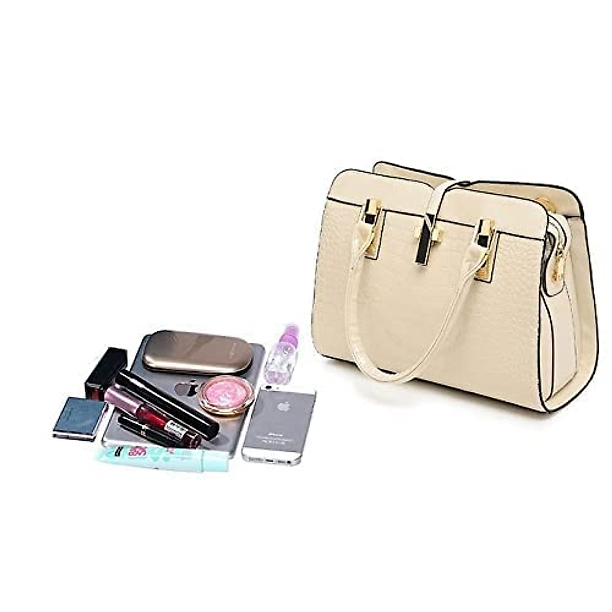 Vegan Material Handbags Cross-body Bag Shoulder Bag Vintage Medium Crocodile White