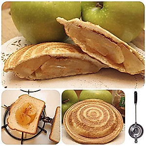 Toas-Tite Sandwich Grill - Handheld Pie Iron, Sandwich Maker, Hand Toaster, Panini and Sandwich Press for Hand Made Hot Sandwiches and Pies - Perfect for Stovetop, Grill and Campfire