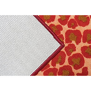 Furnish my Place Cheetah Print Area Rug, Animal Print Pattern Mat, Pet-Friendly Indoor Carpet, Wildlife Animal Inspired with Cheetah Design Rug for Living Room, Home Décor, 4' Round