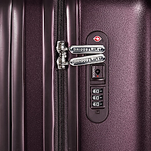 Briggs & Riley Sympatico Hardside Medium Spinner Luggage, Plum, 27-Inch Checked