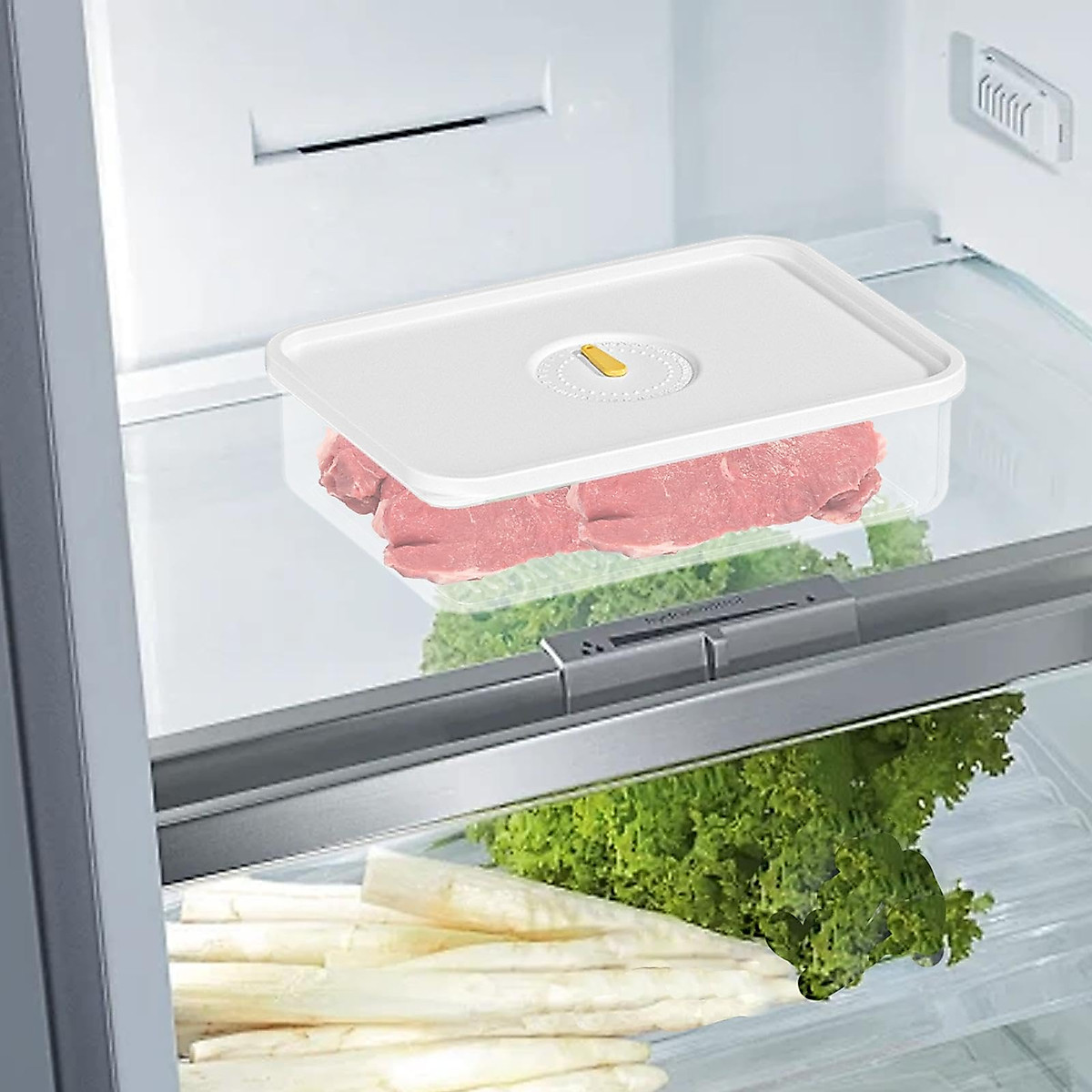 Meat Storage Containers - Bacon Lunch Meat Container - Thickened Freezer Storage Containers, Airtight Food Storage Container For Refrigerator