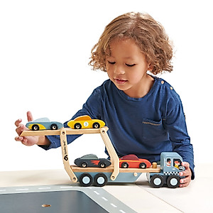 Tender Leaf Toys Car Transporter - Imaginative Play Gift for Children Encourage Social Development and Language Skills