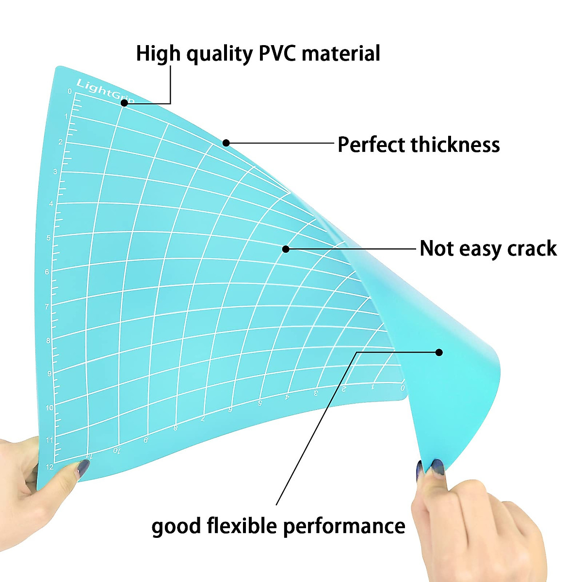 AHIJOY Light Grip Cutting Mat for Cricut 12“x12” 6 Pack Cricut Accessories Cutting Mat for Cricut Maker/Air 2/Air/One Adhesive Sticky Cutting Mats Accessories for Cricut,Blue