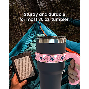 HOUSYLOVE for YETI 30 oz Tumbler Handle, for YETI Handle 30 oz Tumblerand YETI Cup Holder, Handle for YETI and Most 30 oz Tumble, Pink, 1 Pack