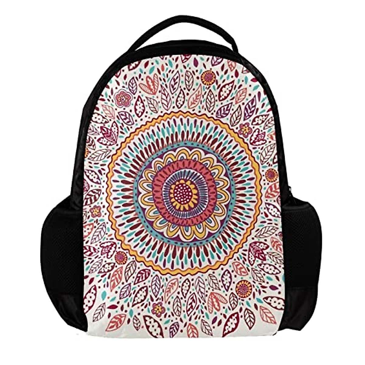 VBFOFBV Travel Backpack, Laptop Backpack for Women Men, Fashion Backpack, Ethnic Mandala Flower Art