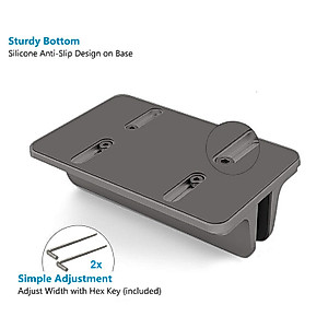 Vertical Laptop Stand for Desk [Adjustable] Sturdy Aluminum Dock Fits All Laptops (up to 20.3 inches) Space Saving, Modern Compact Holder, Compatible with MacBook Pro/Air, Surface, HP, Dell (Gray)