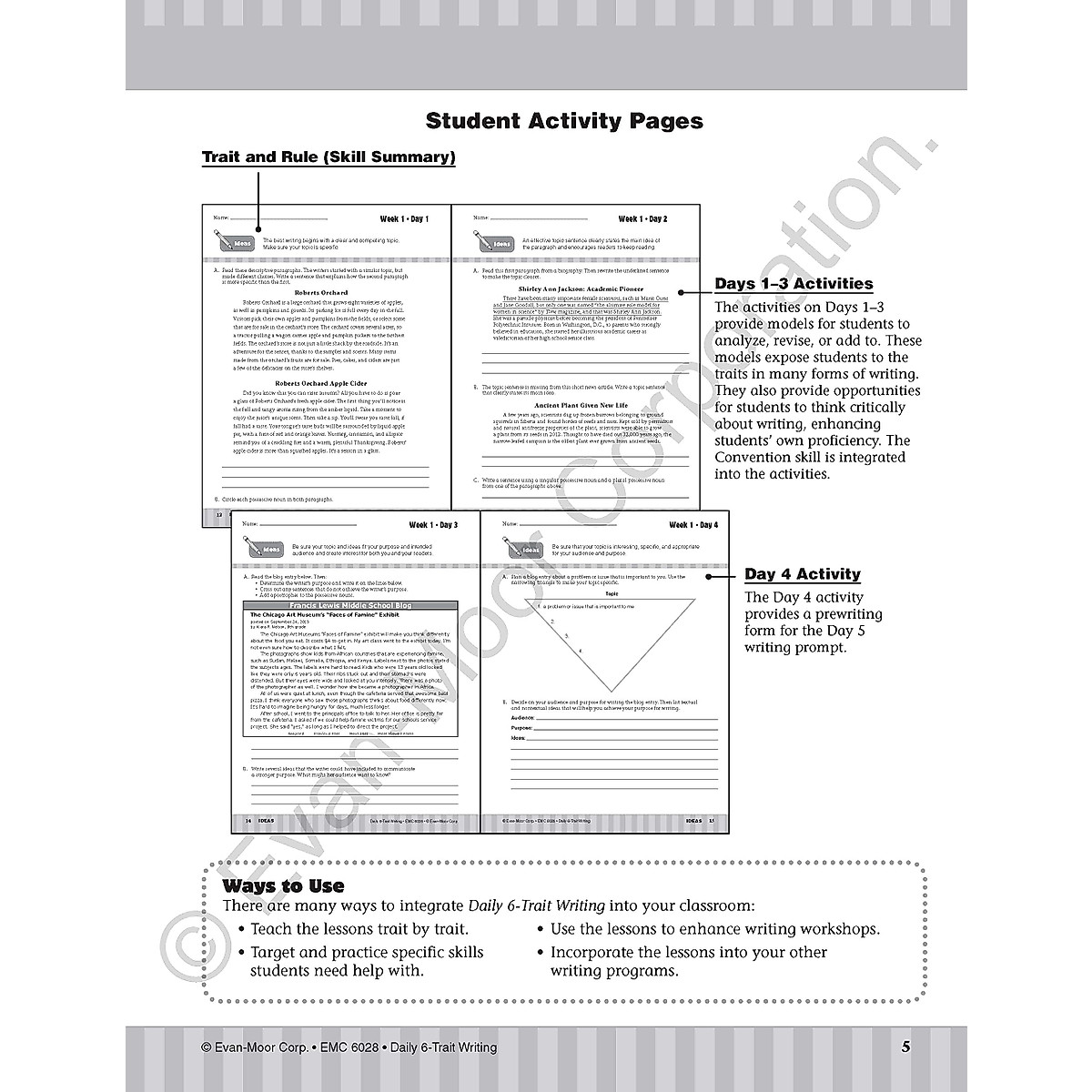 Evan-Moor Daily 6-Trait Writing, Grade 8