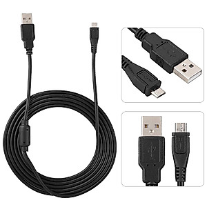 Tosuny 1.8M Micro USB Cable, Charger Cable Cord with Magnet Ring for PS4 / Slim/Pro Controller Gamepad