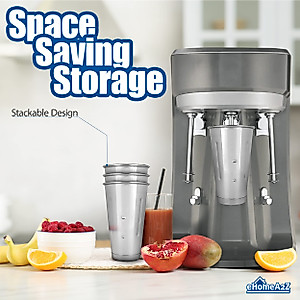 eHomeA2Z Malt Cup Stainless Steel Ice Cream Milkshake Commercial Grade 30 oz (1)